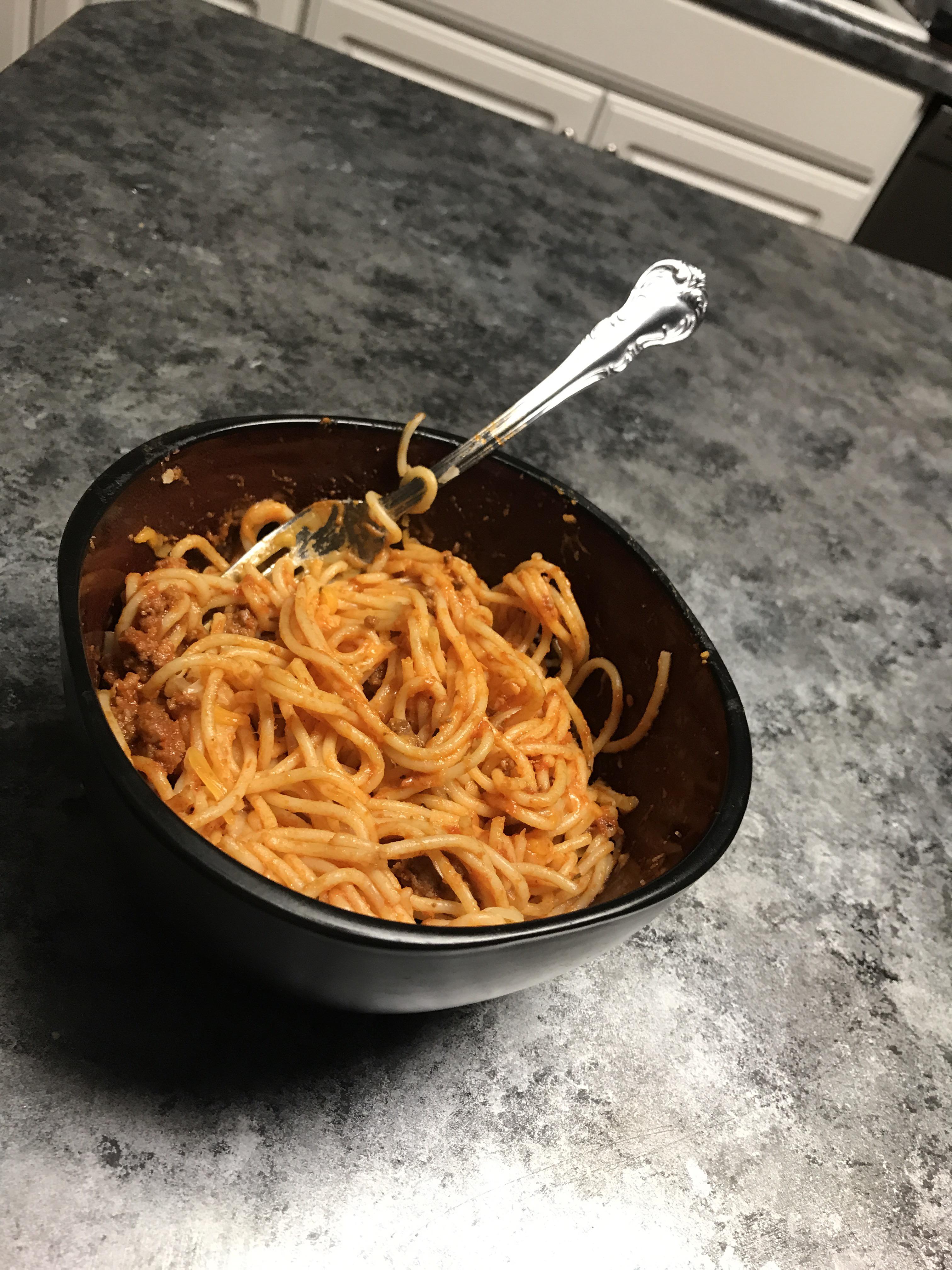 Spaghetti red with shredded cheese | Scrolller