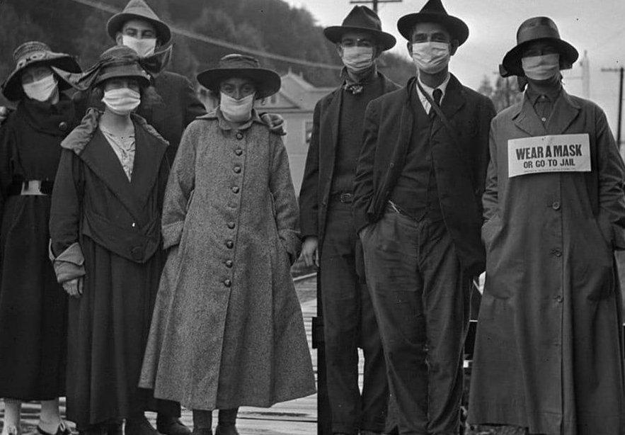 Spanish Flu 1918 - notice the sign on the right | Scrolller