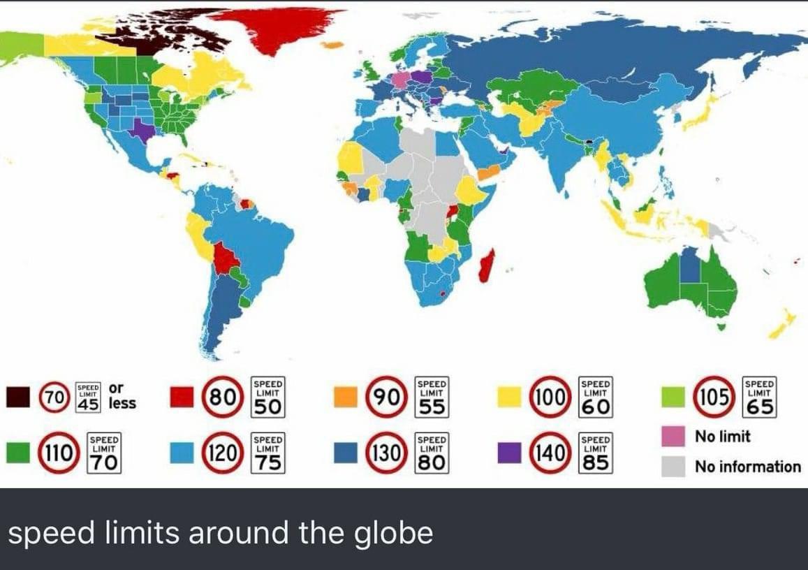 Speed limits around the globe | Scrolller
