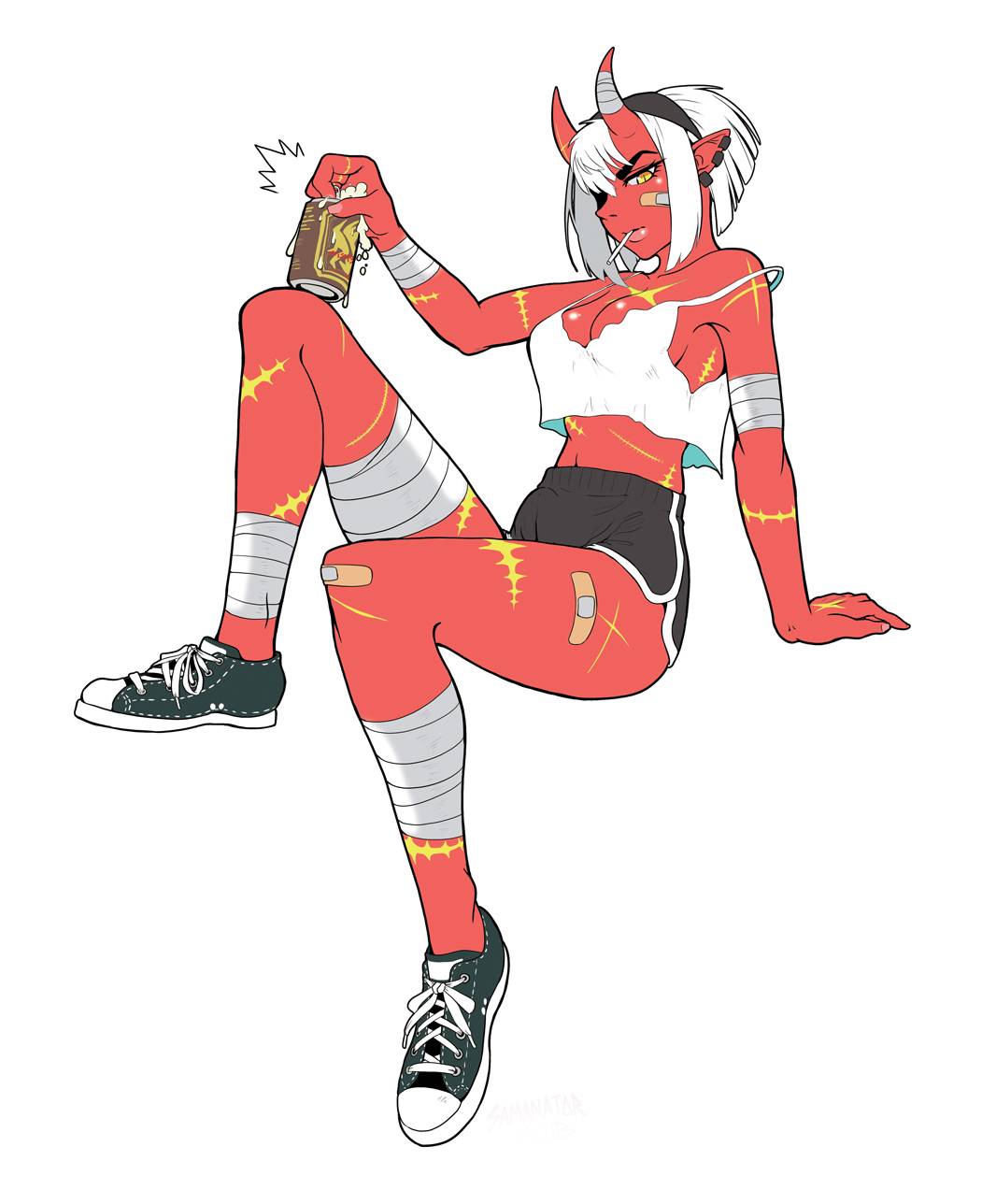 Sporty Red Oni [Original] | Scrolller