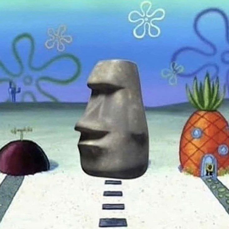 squidward is ultimate g he is one with the moai | Scrolller