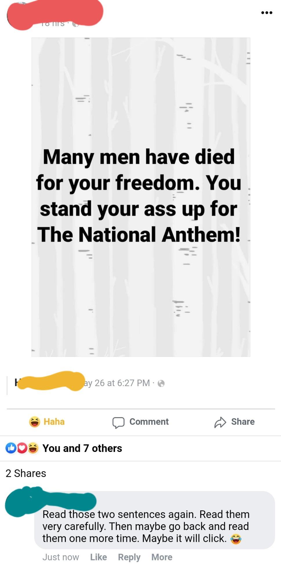 Stand your ass up! | Scrolller