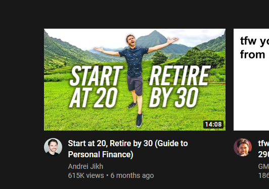 START RETIRE AT 20 BY 30 | Scrolller