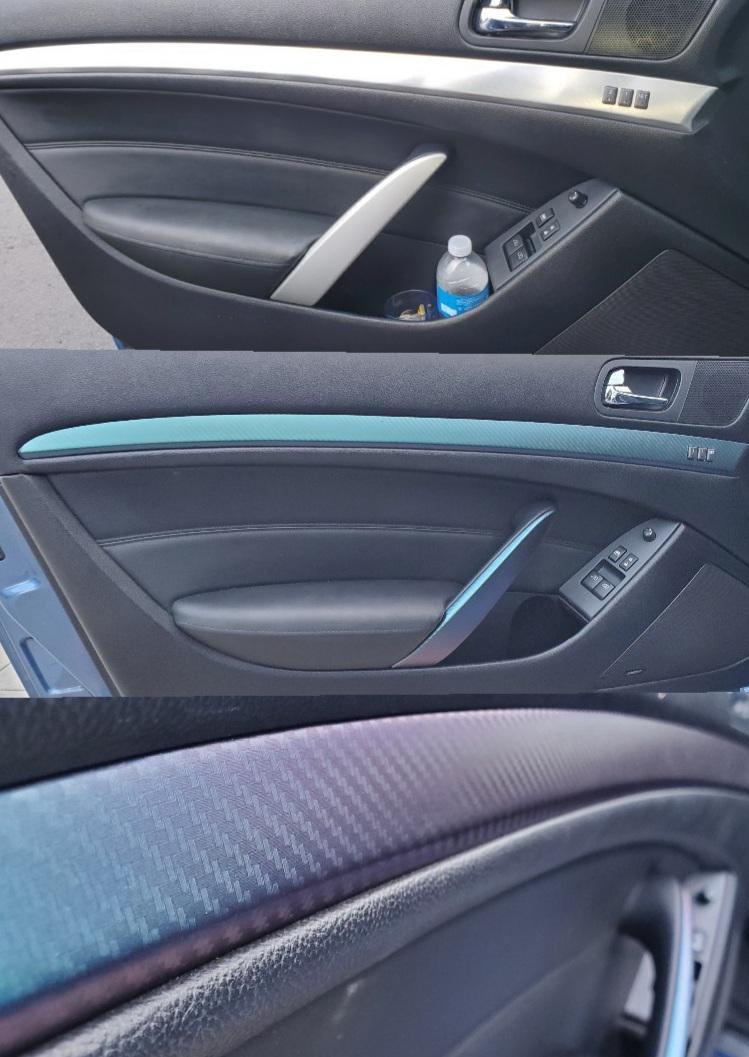started vinyl wrapping my interior today, vvivid chameleon carbon fiber | Scrolller