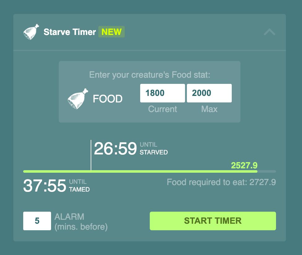 Starve timer added to web version of Dododex. More coming soon! | Scrolller