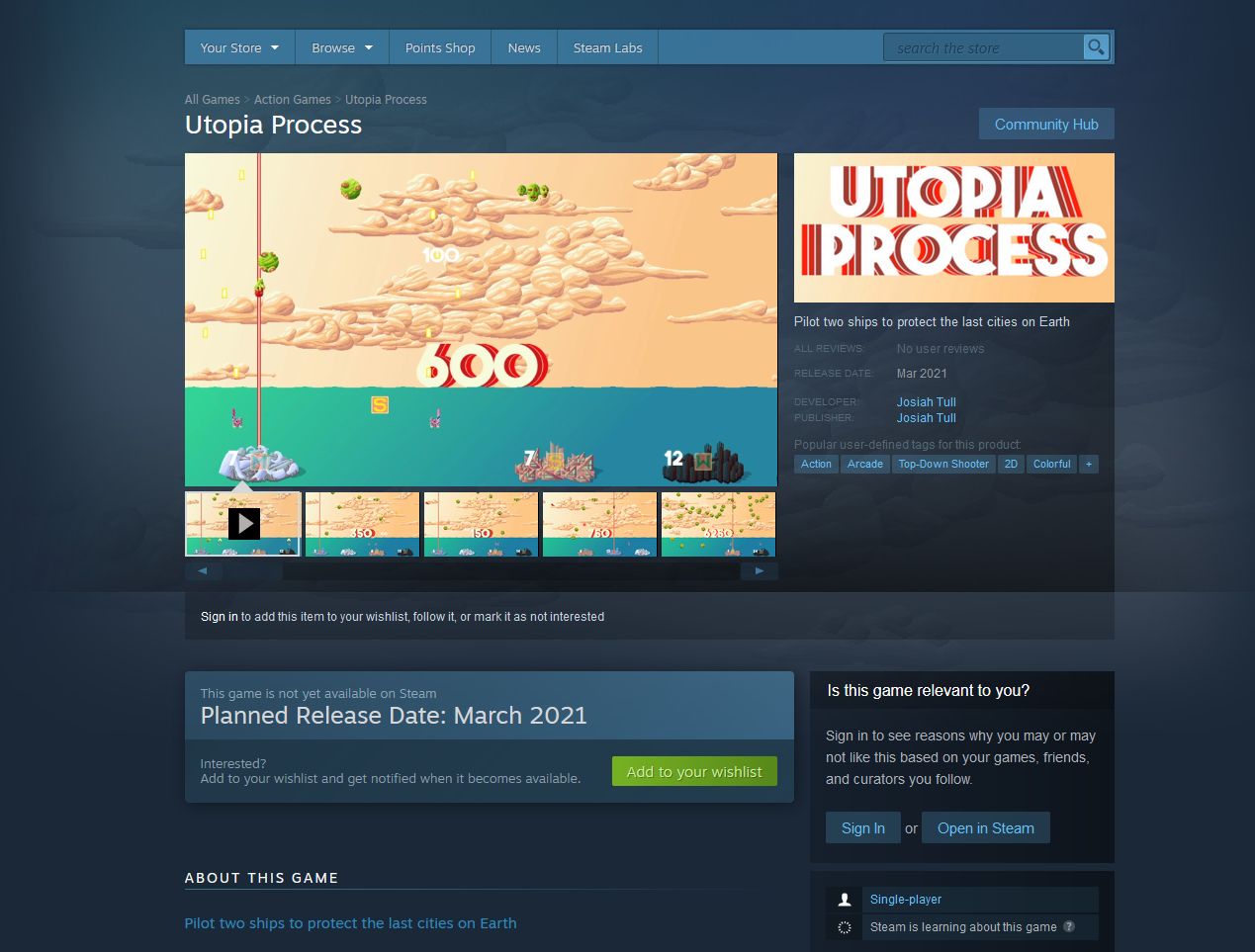 Steam finally approved my first game Utopia Process!! | Scrolller