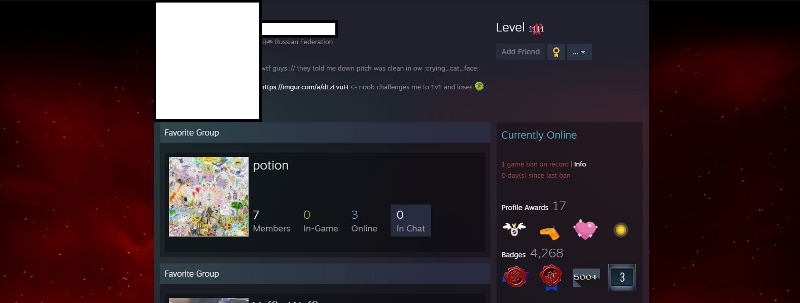 Steam lvl 1111 with 4000$ inventory OW banned | Scrolller
