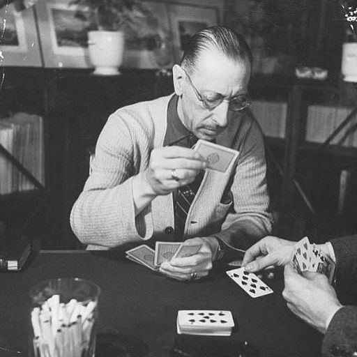 Stravinsky playing some cards | Scrolller