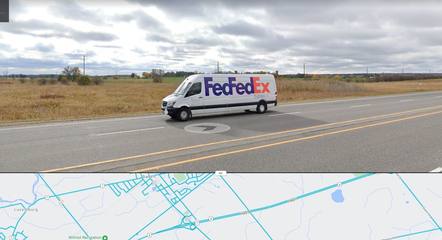 Street View Perfectly Extended this FedEx Truck into a FedFedEx Truck | Scrolller