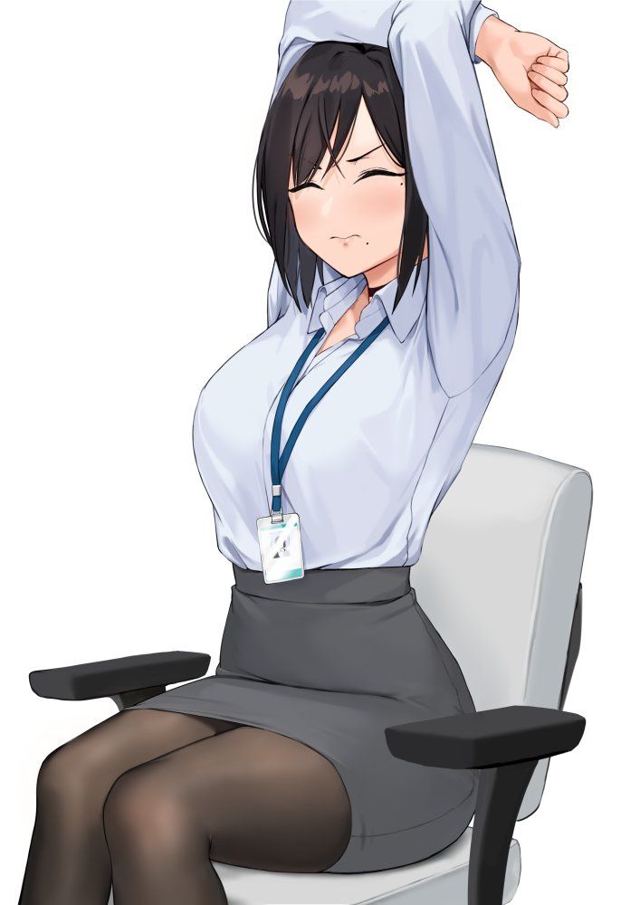 Stretching Office Lady | Scrolller
