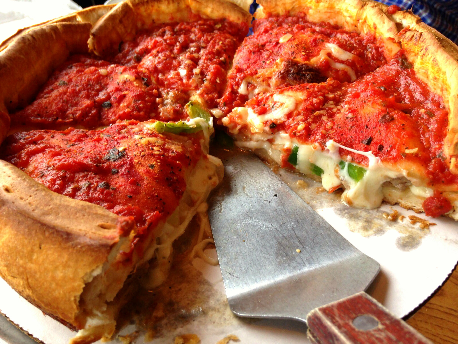 Stuffed Deep Dish from Giordanos in Chicago, IL. [OC][1593x1195] | Scrolller