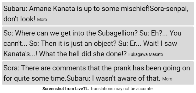 Subaru finally noticed Kanata's picture. | Scrolller