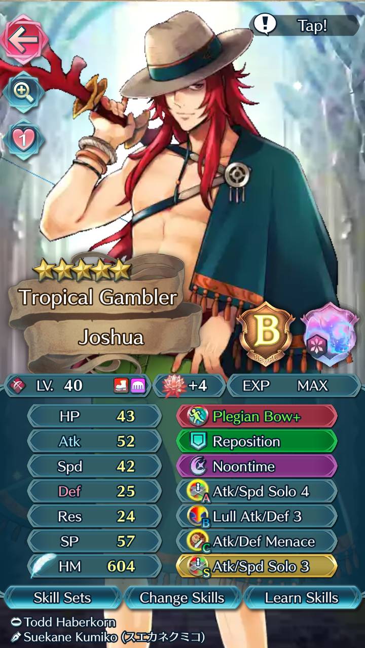 Summer Joshua, built through the power of human sacrifices. Even though I only got 1, he still ...