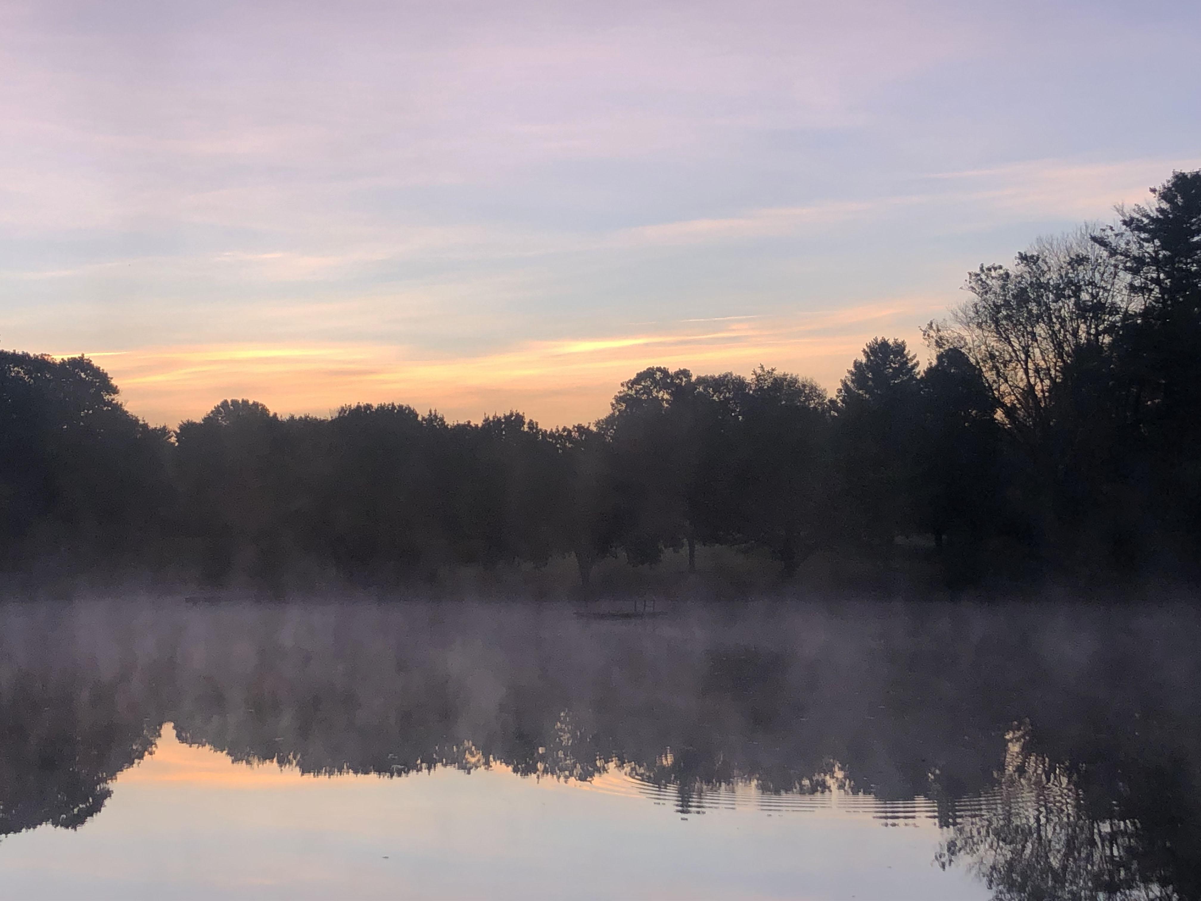 Sunrise Walk Along A Small Lake Scrolller