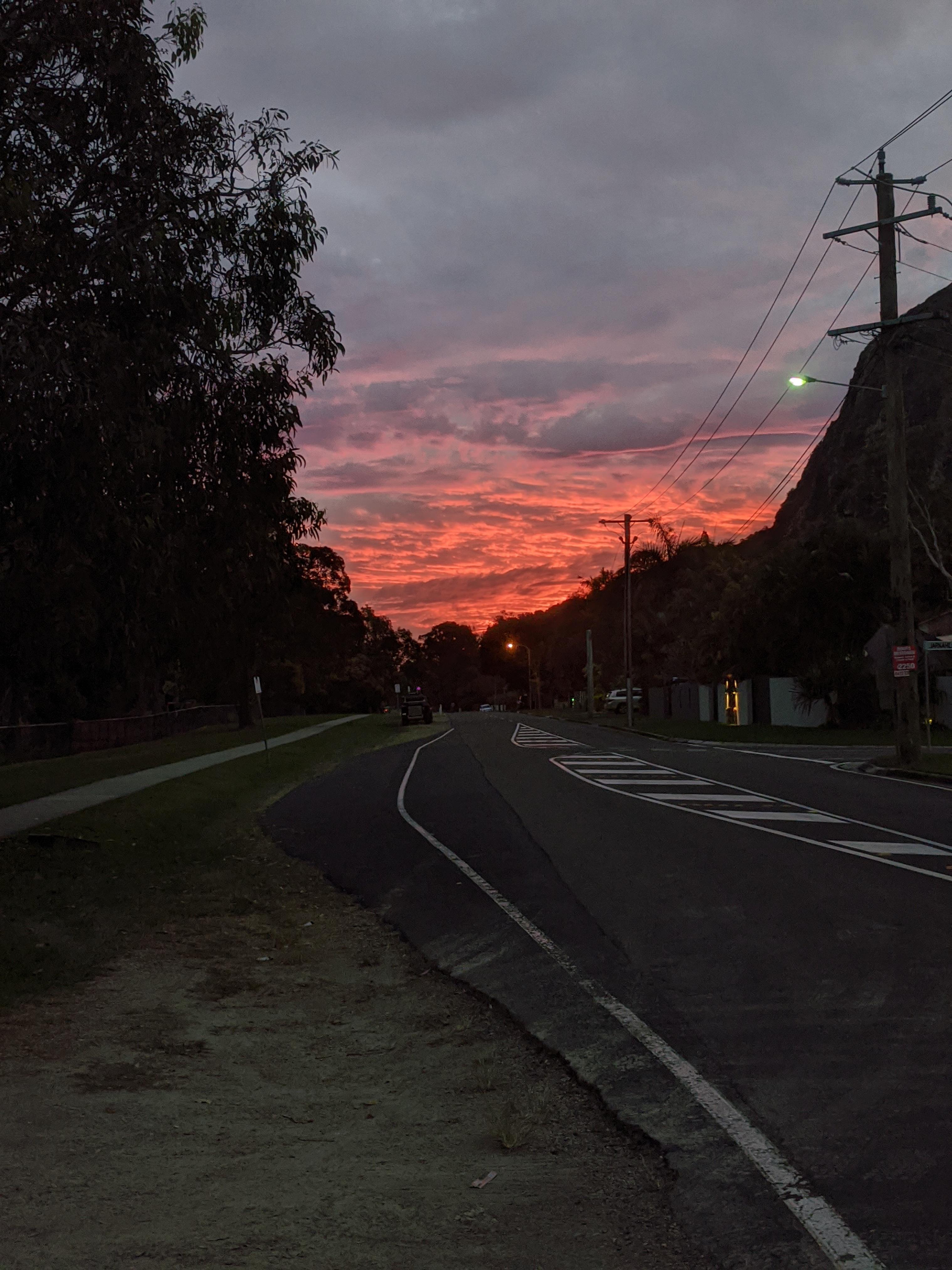 Sunset red onto the clouds. | Scrolller
