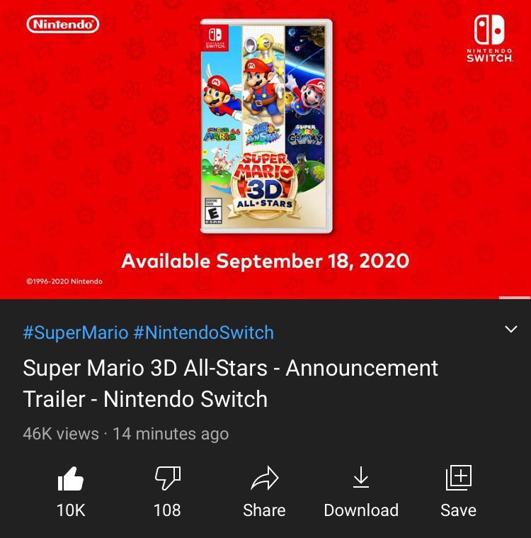 Super Mario 3D All-Stars officially announced by Nintendo! | Scrolller