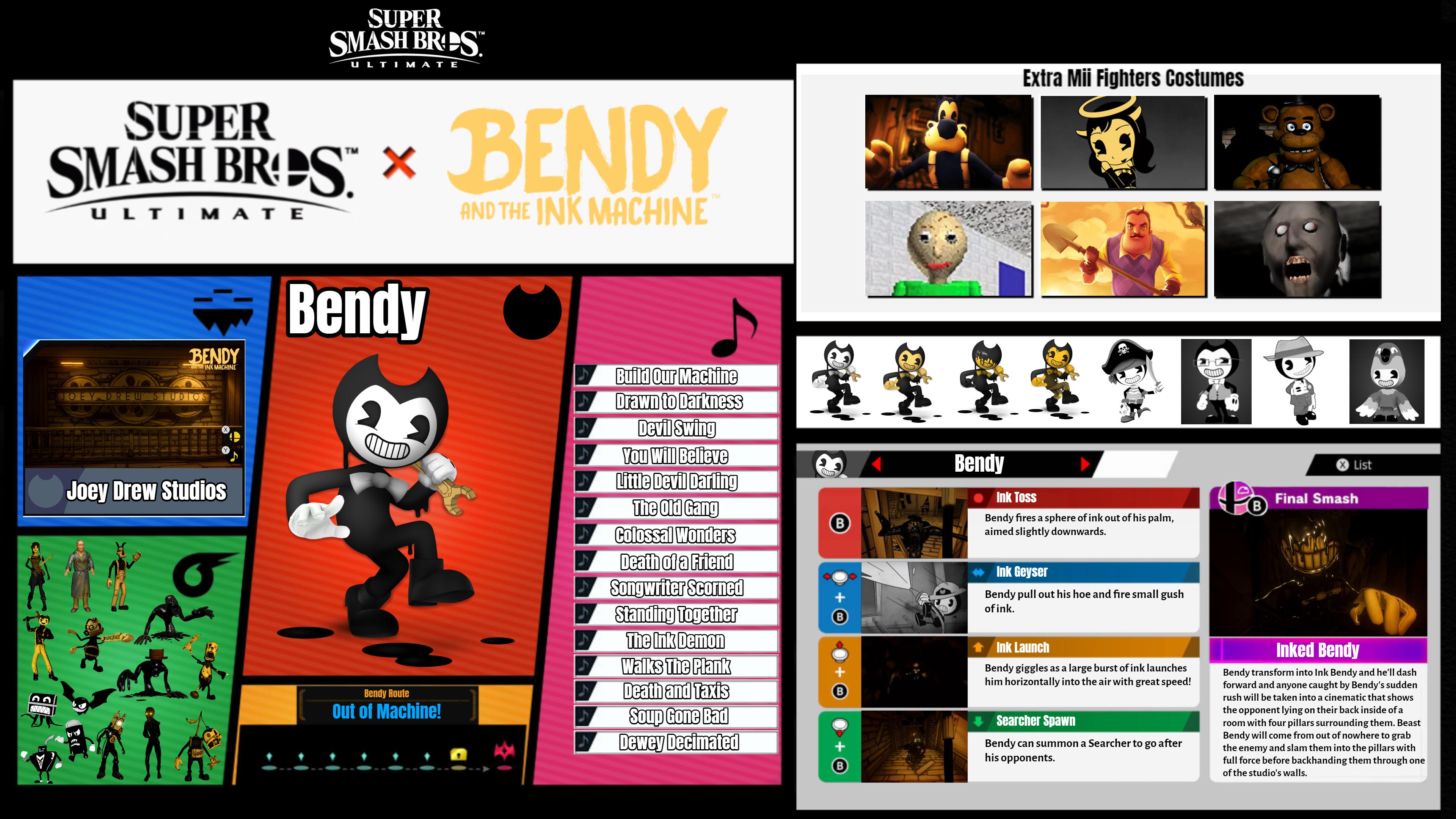 Super Smash Bros Ultimate X Bendy And The Ink Machine | Scrolller