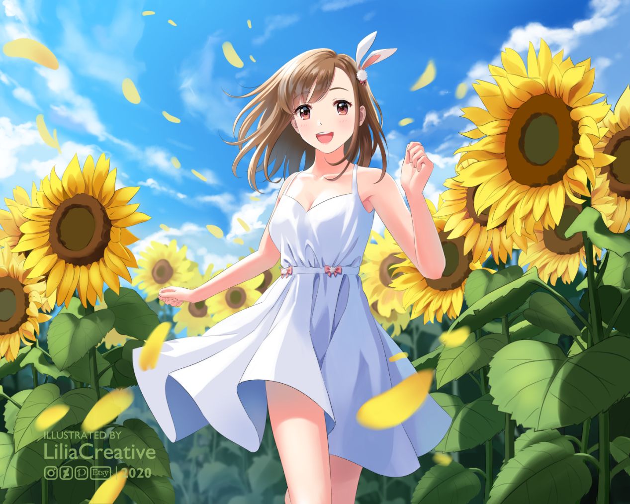 Surrounded by Sunflowers [Original] | Scrolller