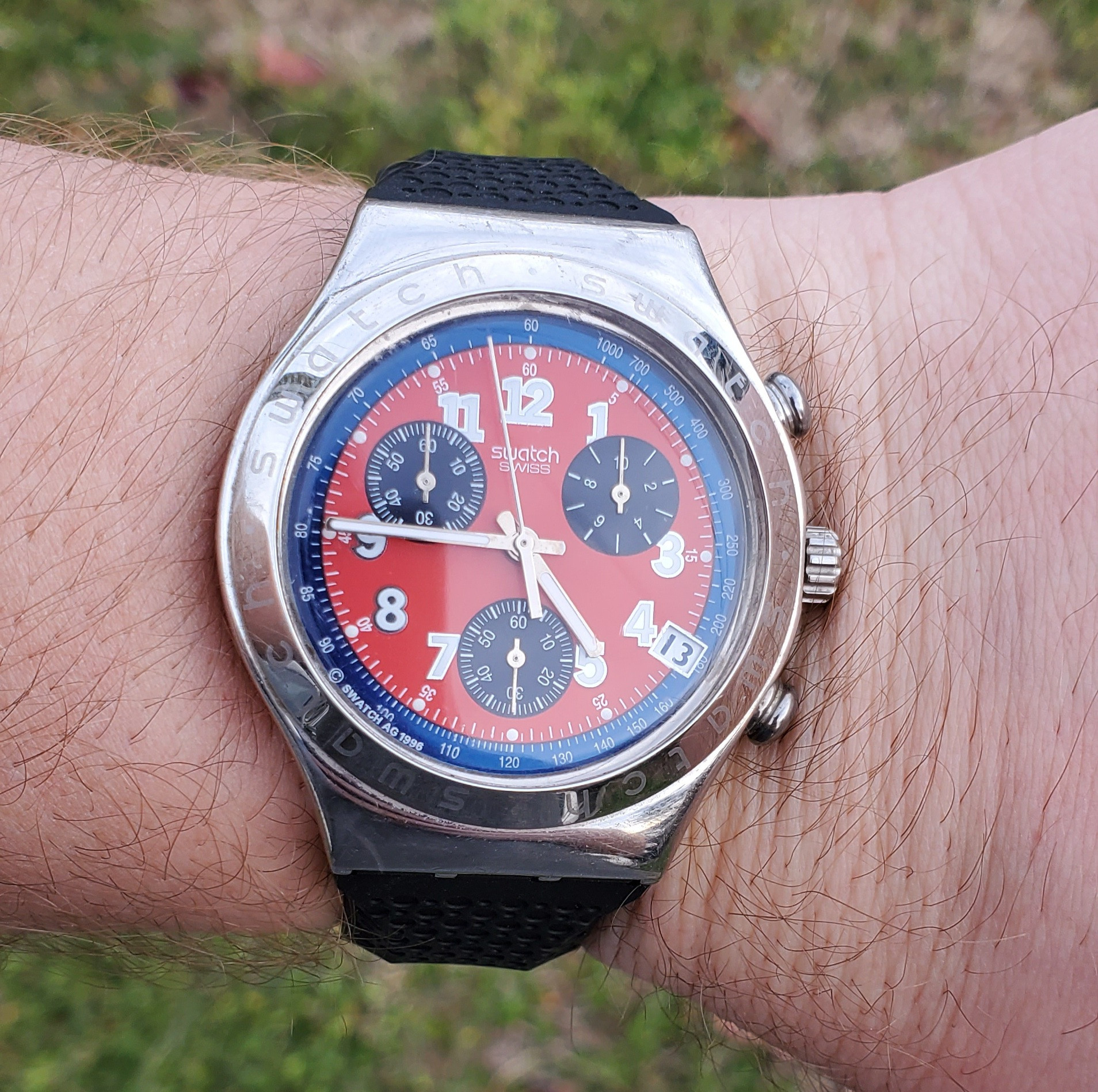 [Swatch Irony Chronograph] This is my first watch purchase and the start of my collection! $84 ...