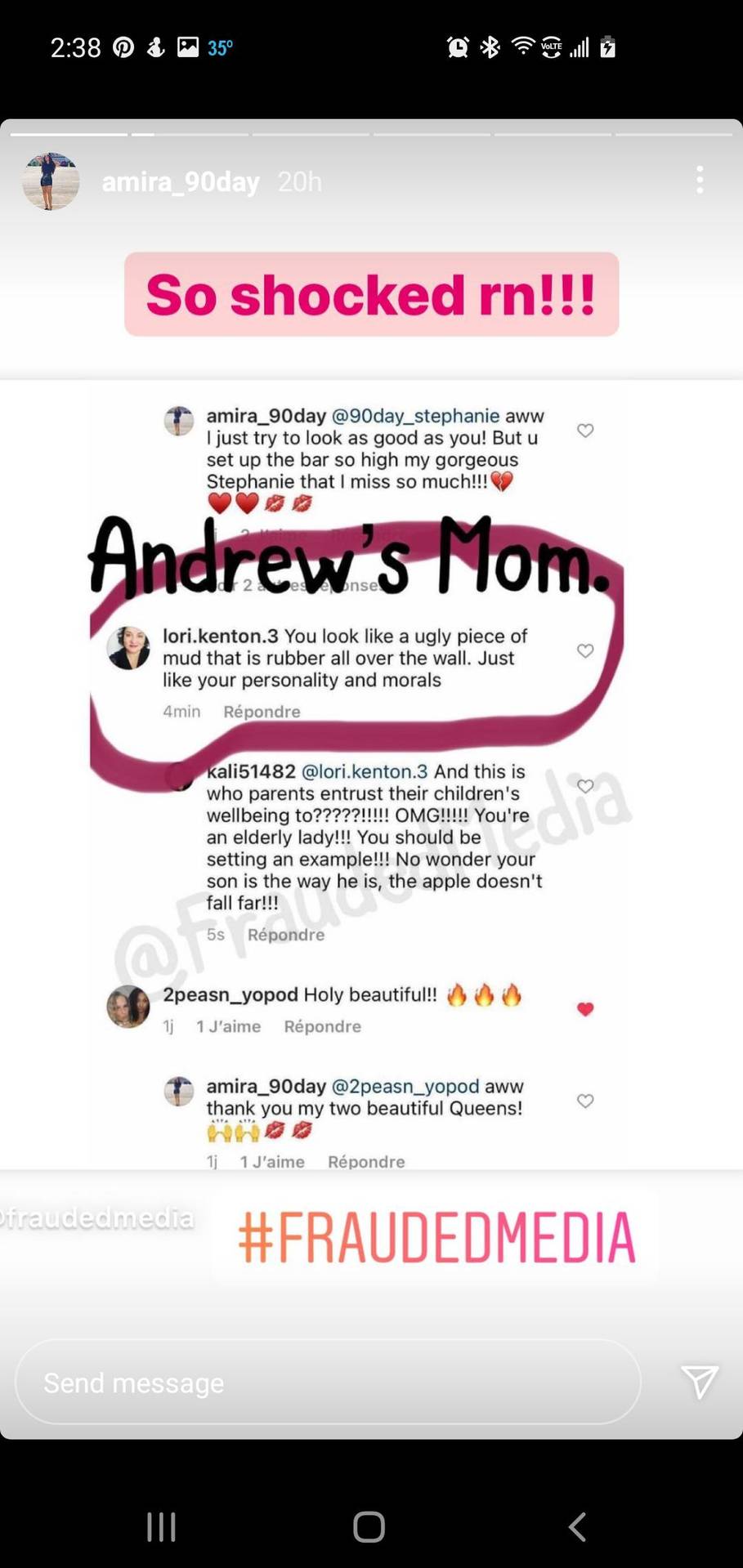 Taken from Amira's IG story. Now we know where Andrew gets his charming personality 👀 | Scrolller