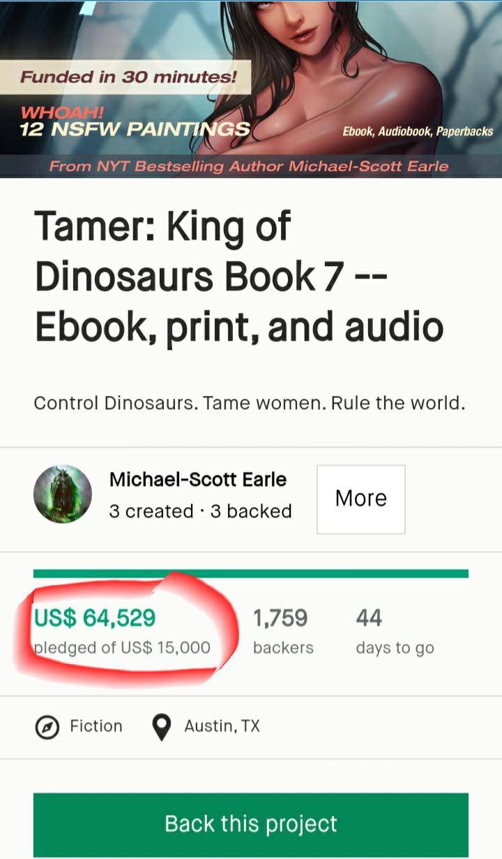 TAMER KING OF DINOSAURS 7 (Michael Scott Earle) Kickstarter status. 🦖 | Scrolller