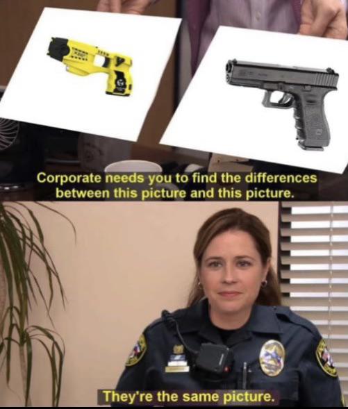 Taser gun out | Scrolller