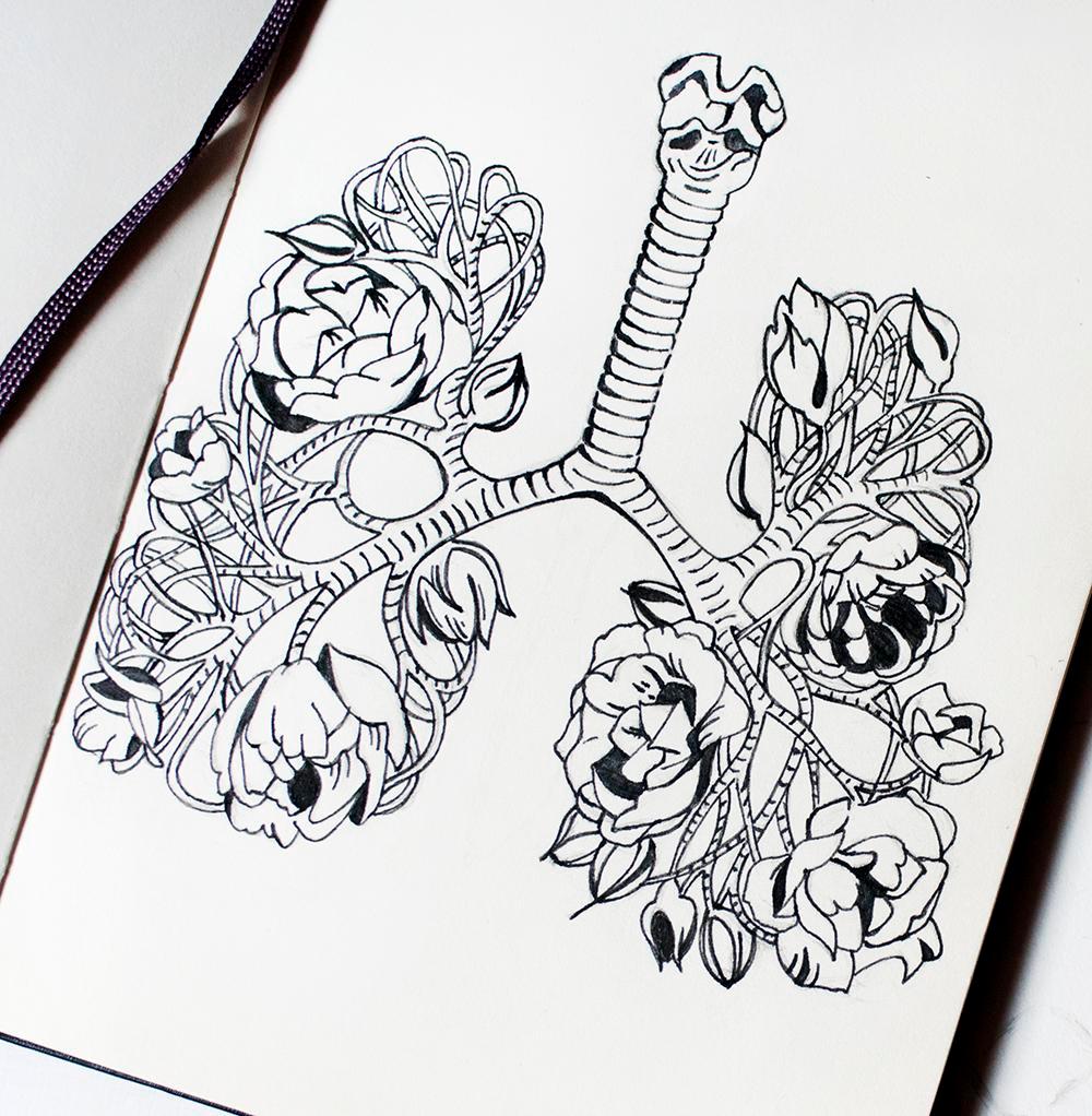 Tattoo design I made for a friend who has lung cancer | Scrolller