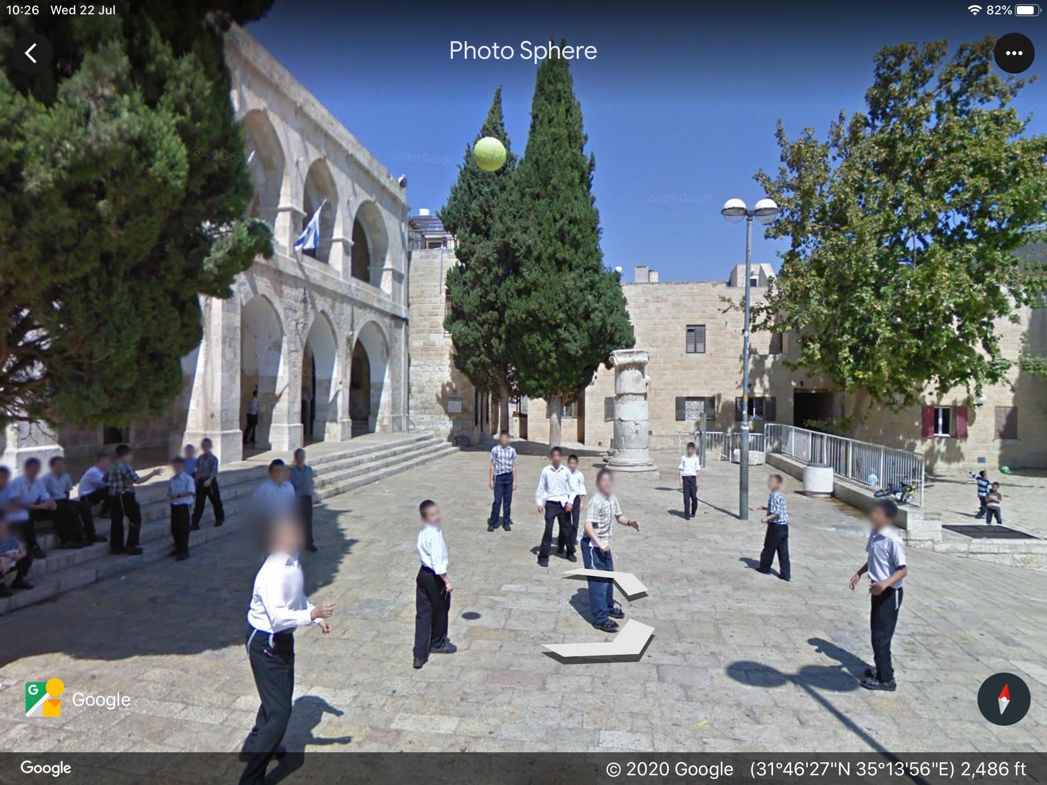 Tennis ball in mid flight in Jerusalem | Scrolller