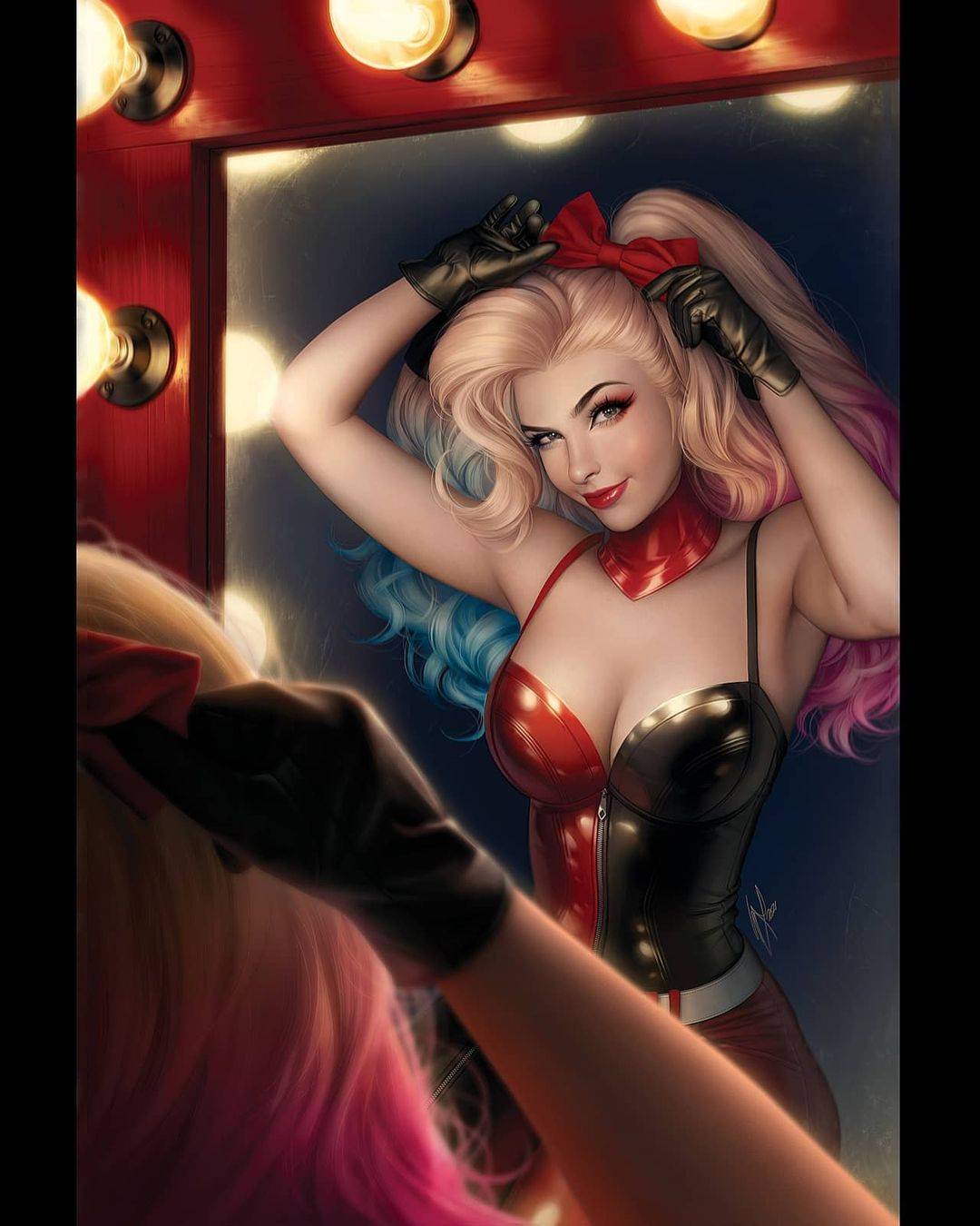 Textless version of Warren Louw's Harley Quinn #1 cover | Scrolller