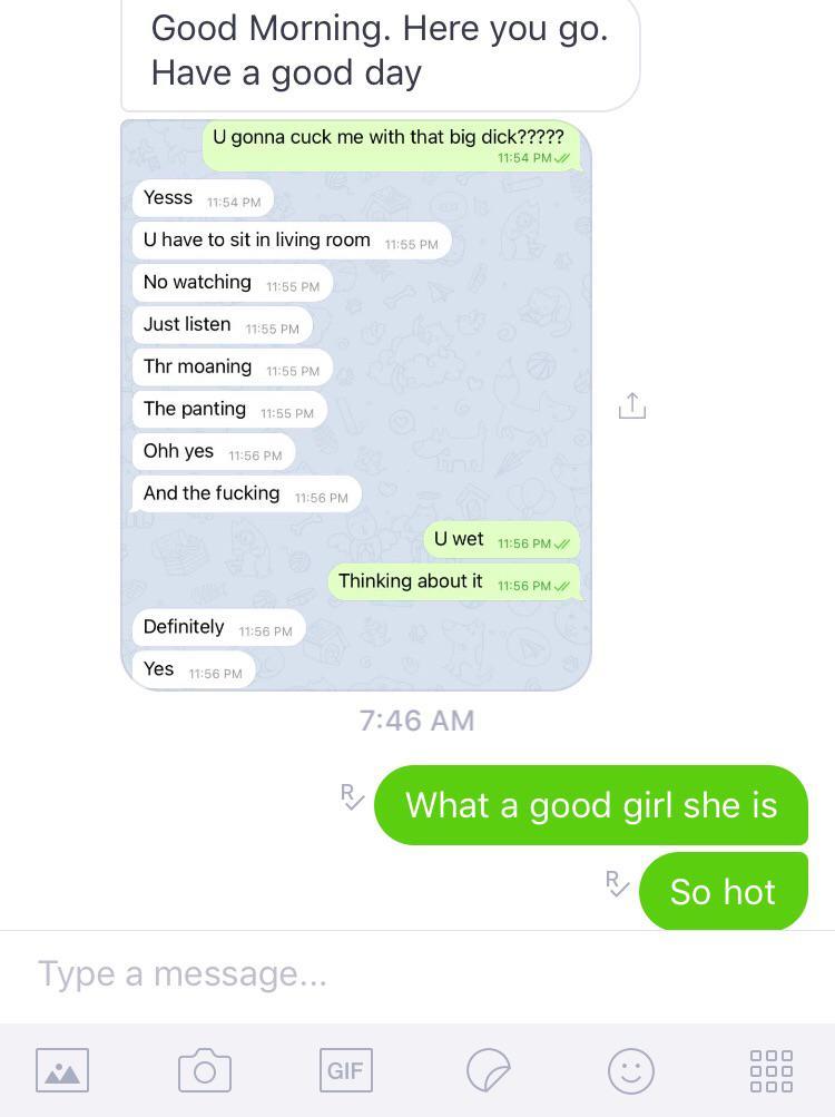 Texts from her husband are a good way to start the day | Scrolller