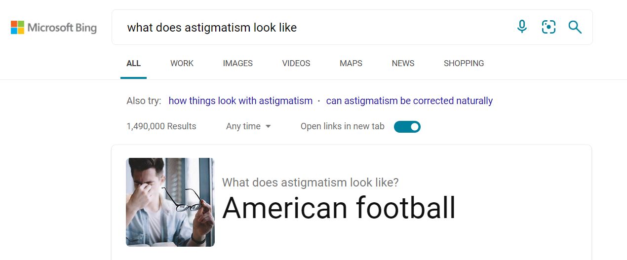 Thank You Bing, now I know how I would see without glasses! | Scrolller