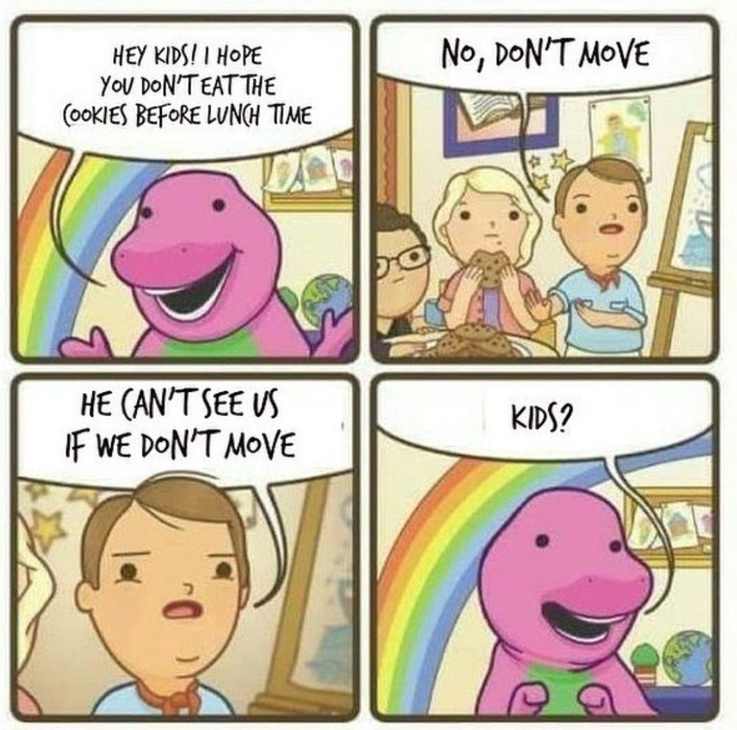 Thanks I hate realistic Barney | Scrolller