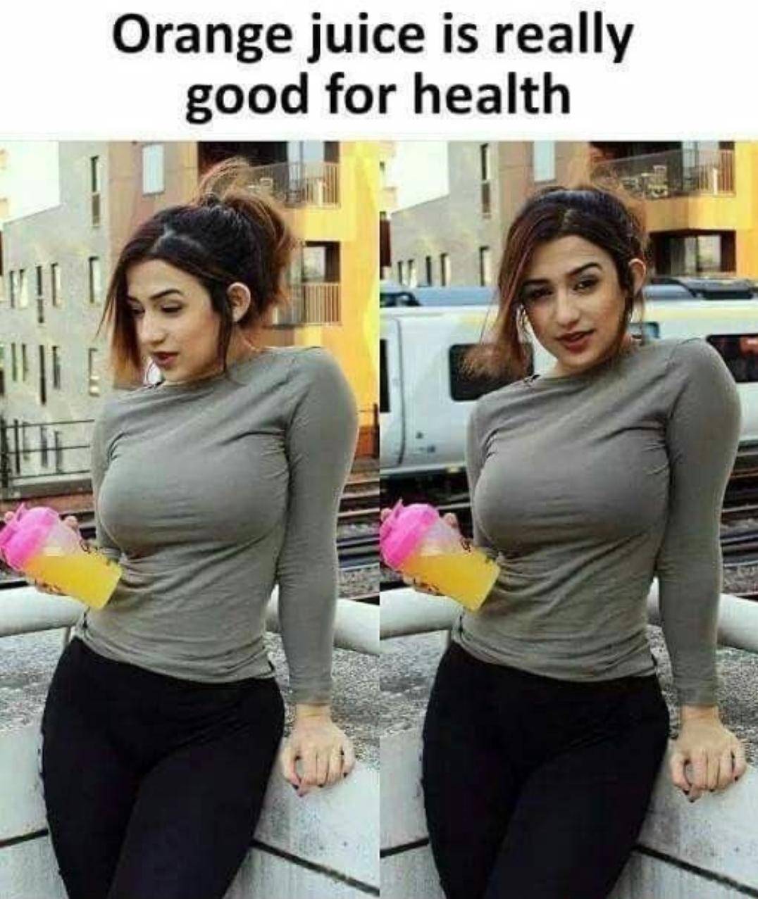 That orange juice looks healthy | Scrolller