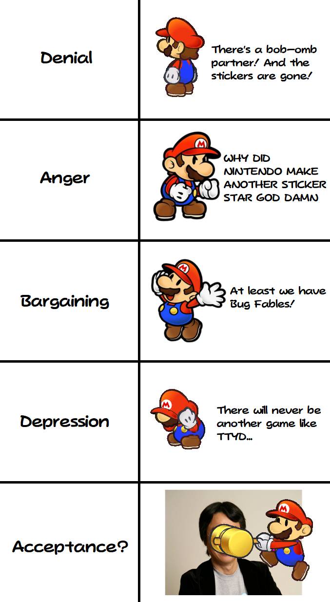 The 5 stages of Paper Mario grief | Scrolller