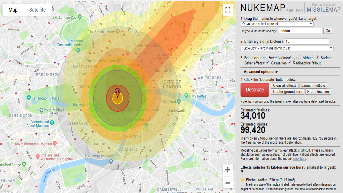 The atomic bomb dropped on London (probably) | Scrolller