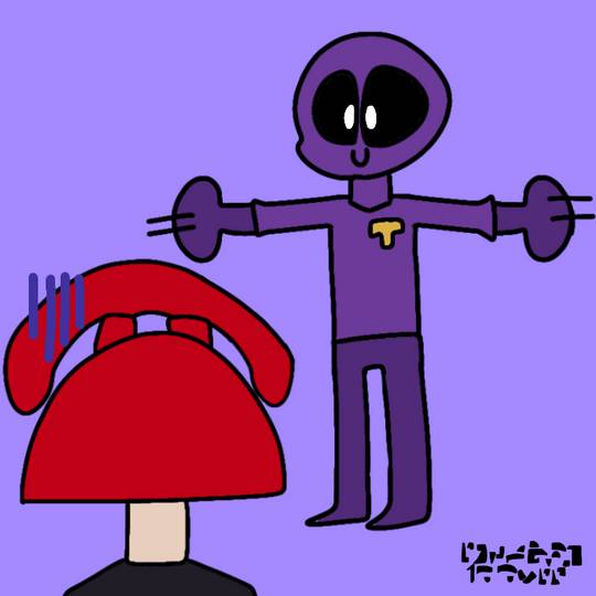 The aubergine man T-pose, I'm not Leonardo da Vinci ok my art isn't THAT good lmao. | Scrolller