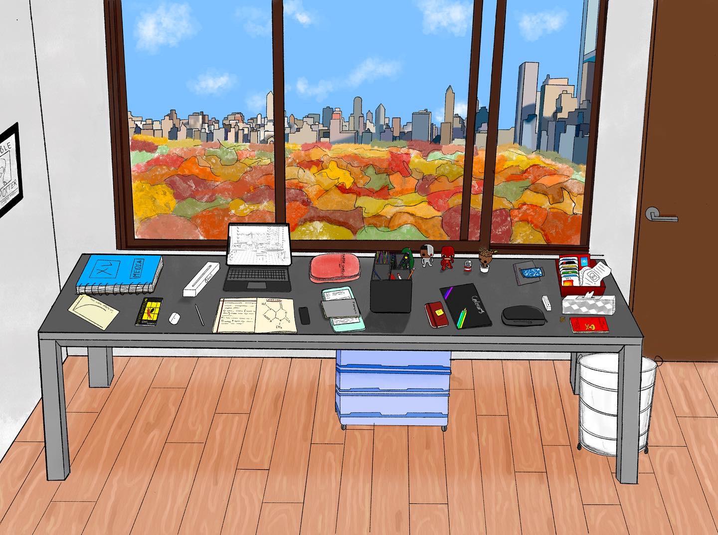 The bedroom with a view, Me, Procreate, 2021 | Scrolller