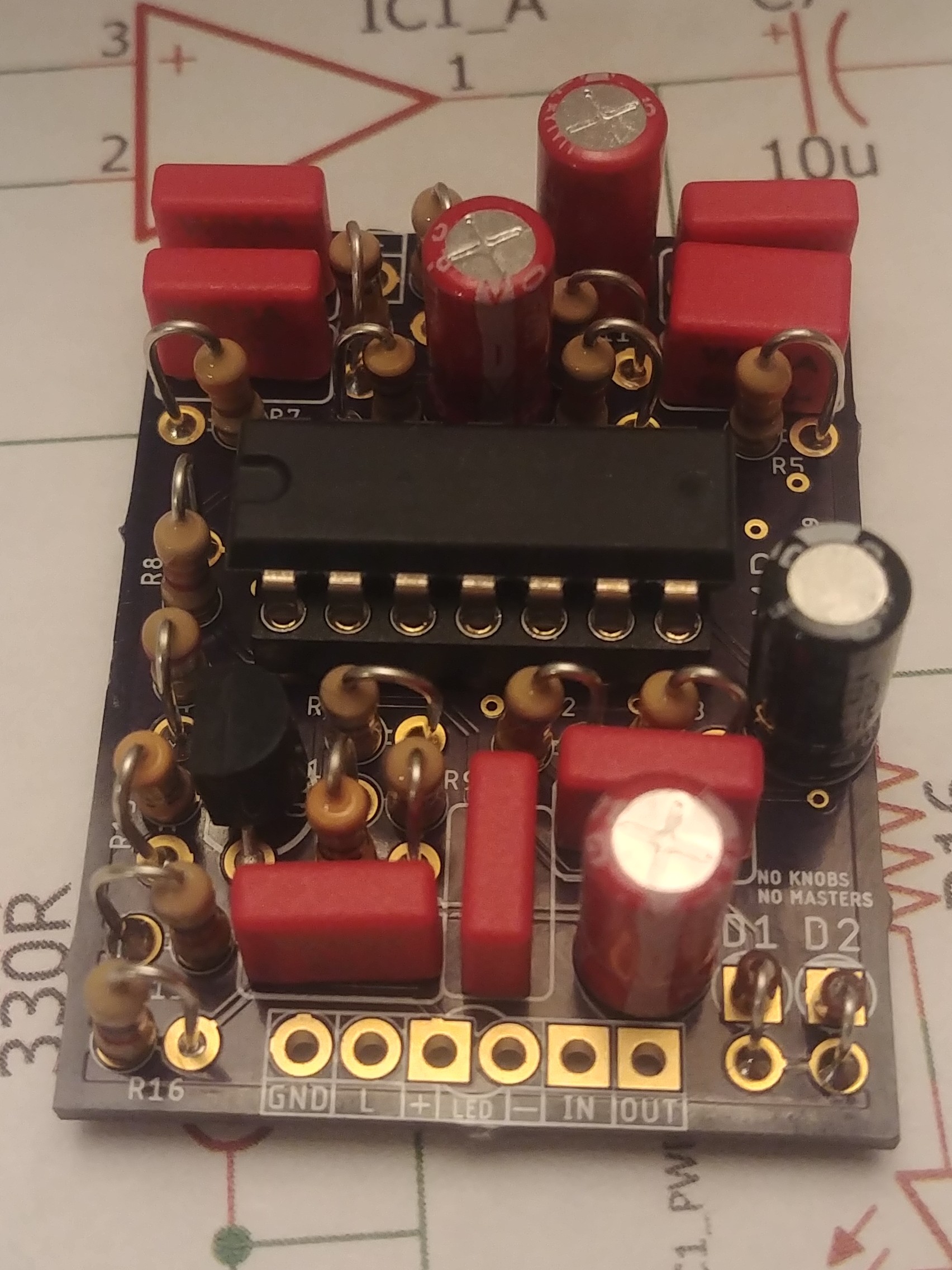 The boards for my zero knob HM-2 derived OD arrived today. No knobs, no masters. | Scrolller