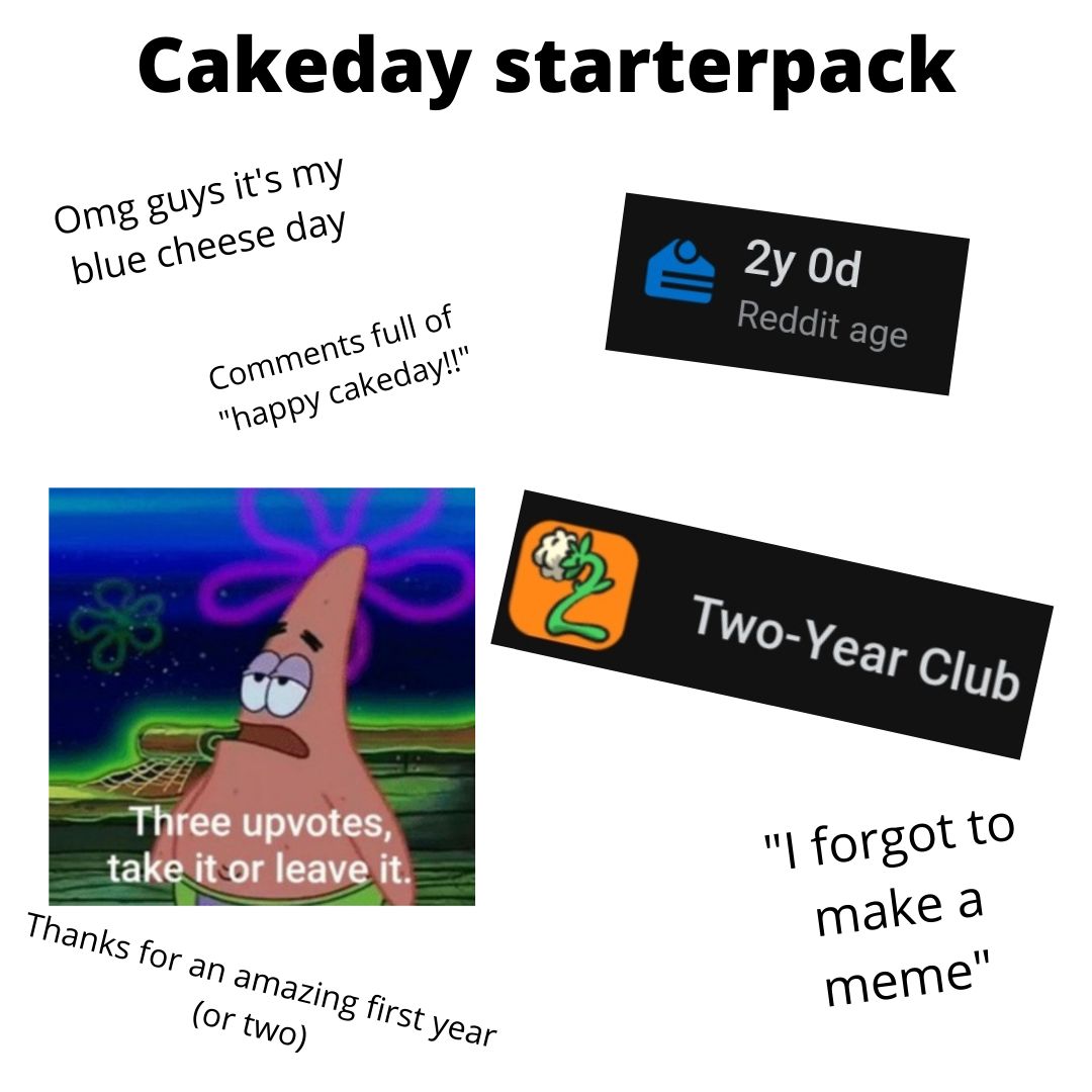 The cakeday starterpack | Scrolller