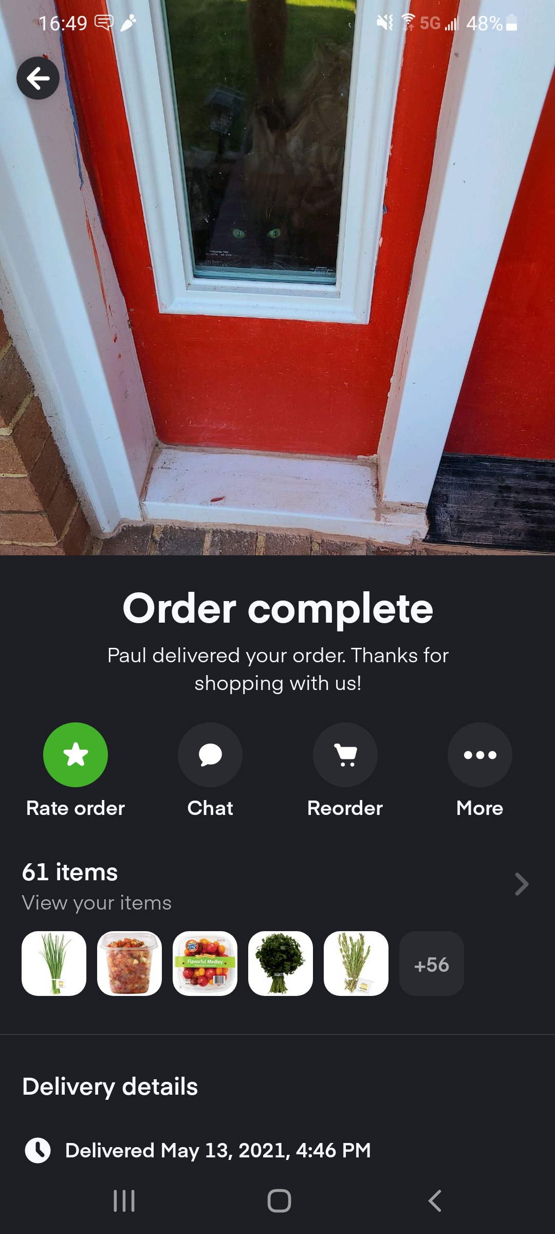 The delivery guy left this as my picture confirmation for my groceries... | Scrolller