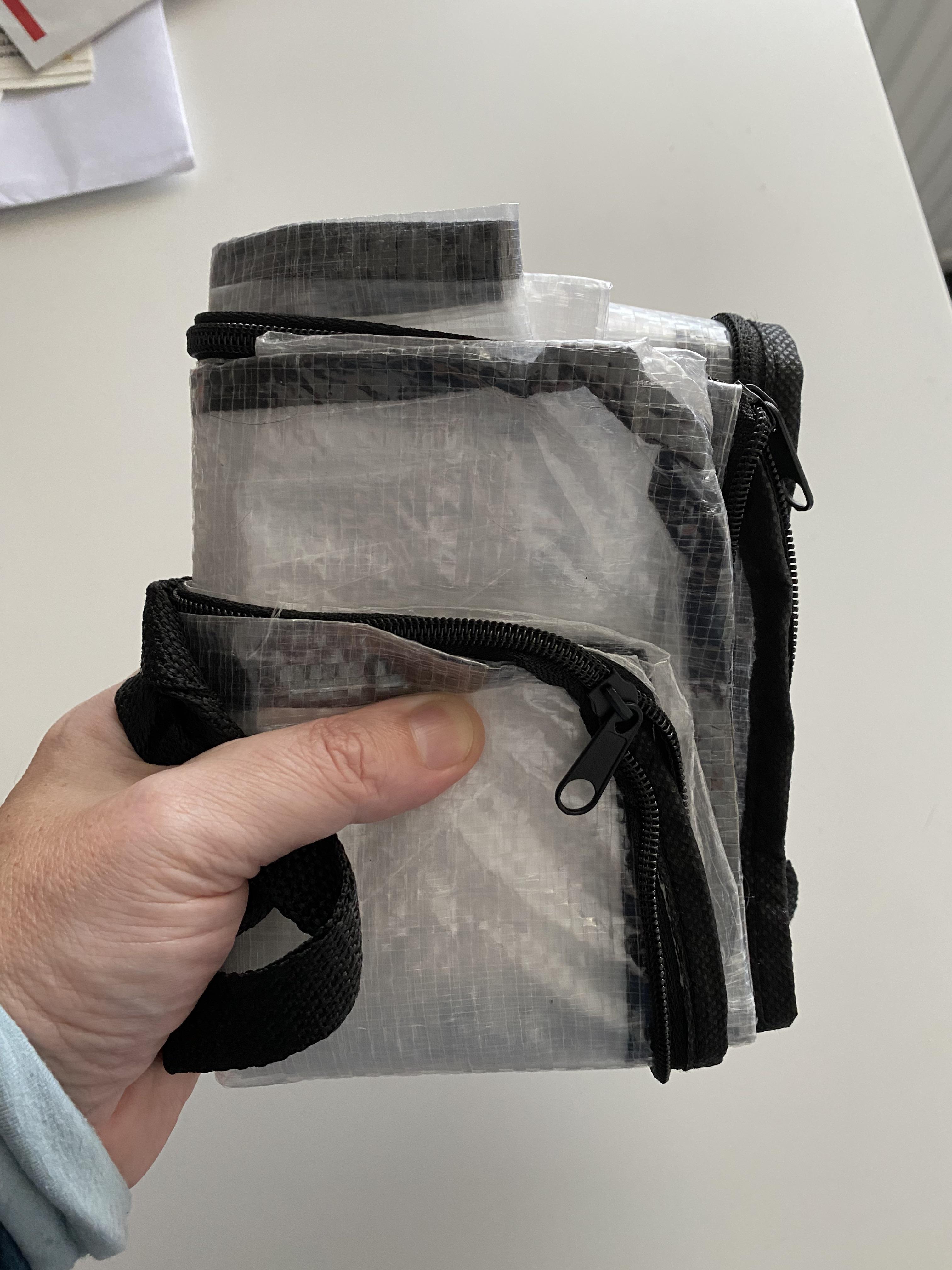 The Dimpa bag, folded for info | Scrolller