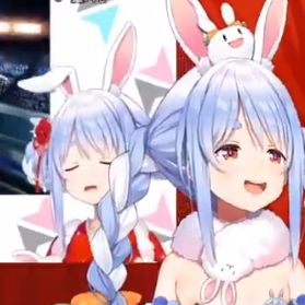 The duality of the Peko (from her 2nd anniversary stream where she's viewing past clips of ...