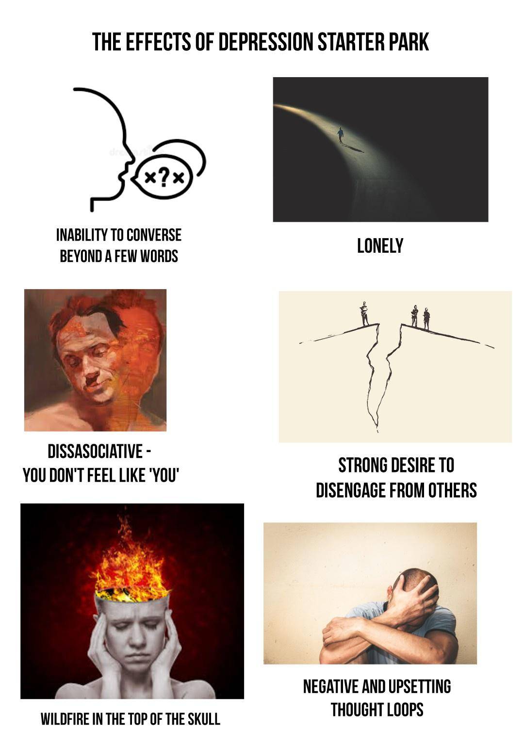 The effects of depression starter pack | Scrolller