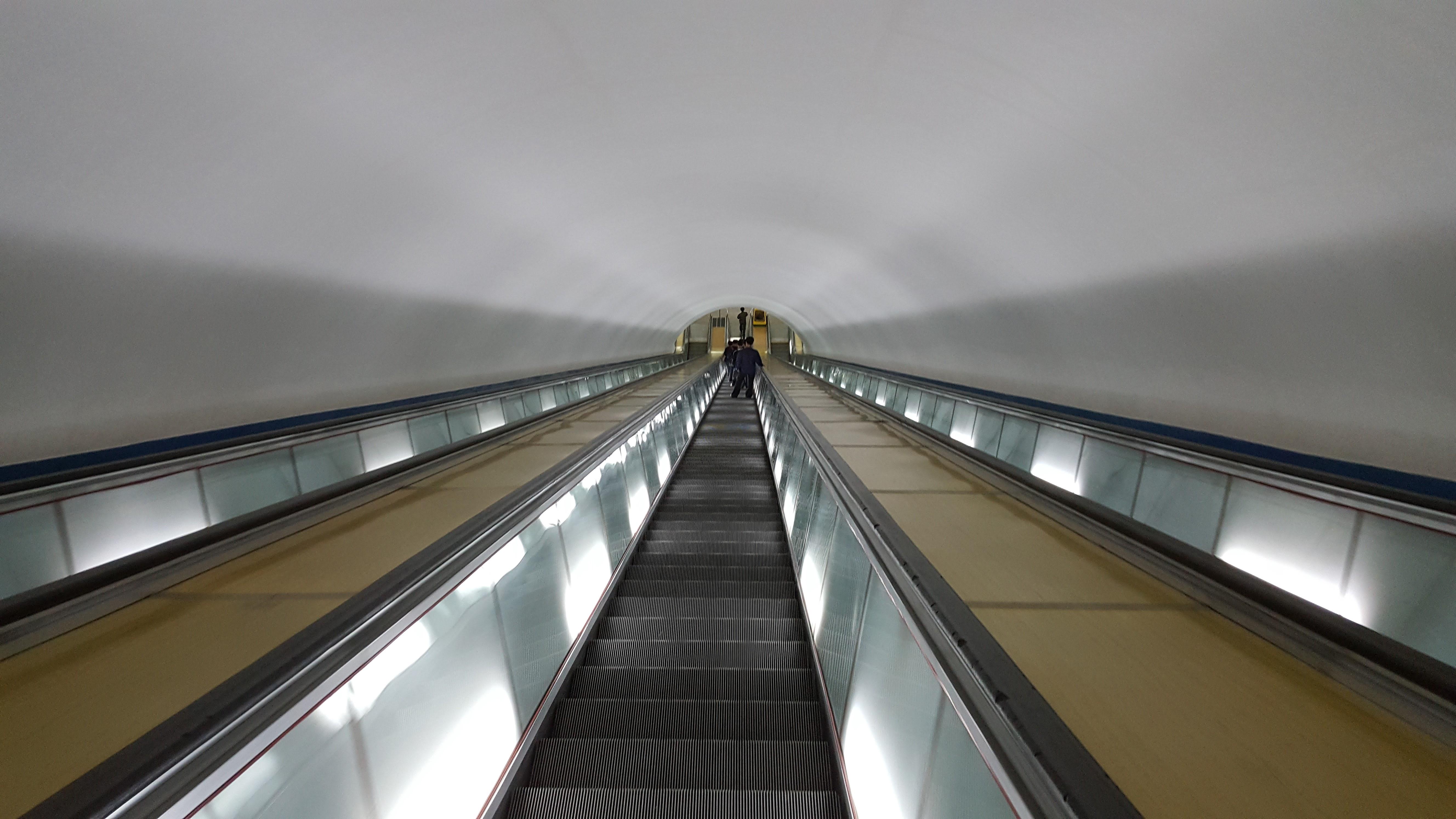 The escalators to the Metro station. | Scrolller