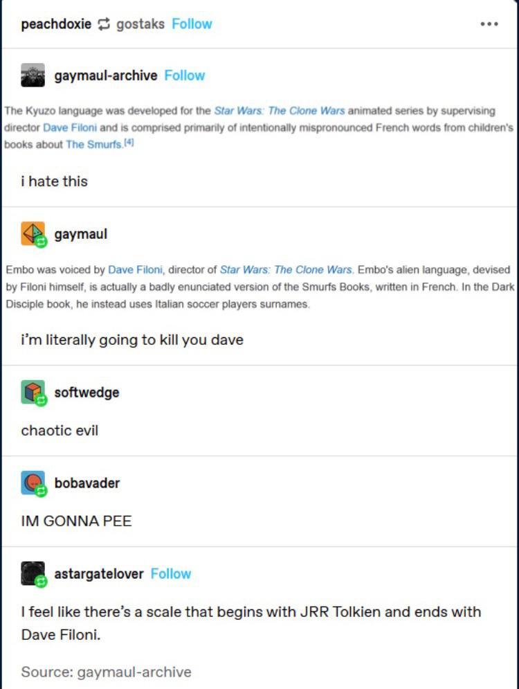 The Filoni-Tolkien Scale? | Scrolller