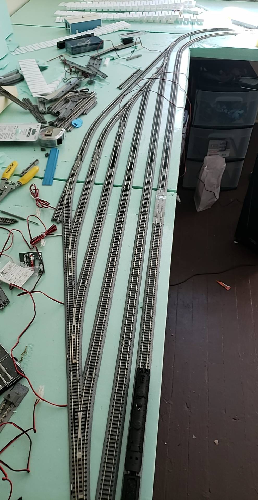 The finished yard structure for my n scale unitrack layout. | Scrolller