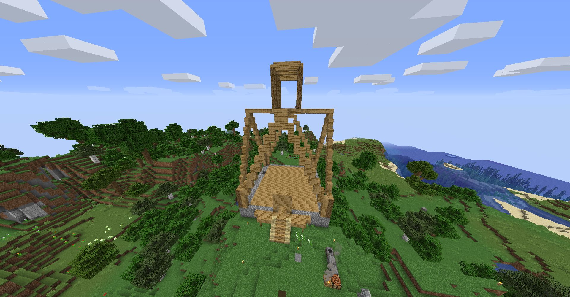 The frame of my house in modded survival | Scrolller
