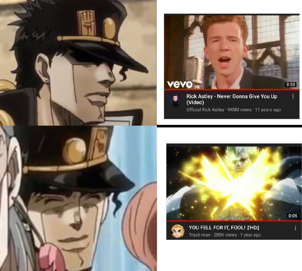 The JoJo rickroll. | Scrolller