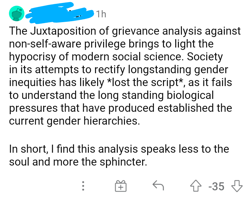 The Juxtaposition of grievance analysis | Scrolller