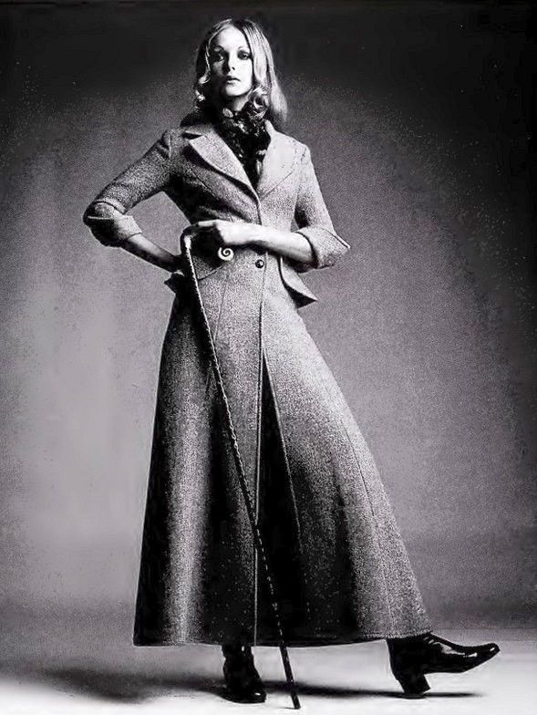 The 'last word in long coats' by Ossie Clark. 1976. | Scrolller